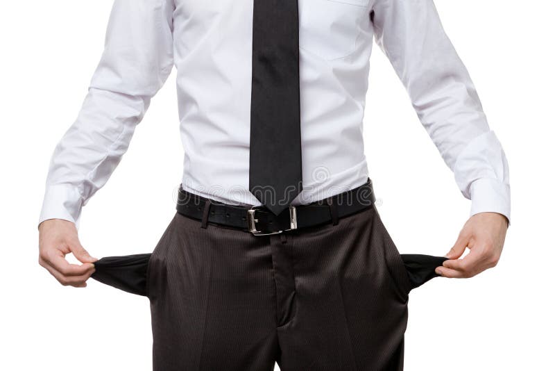 Broke business man stock photo. Image of poor, broke, brunette - 2519596