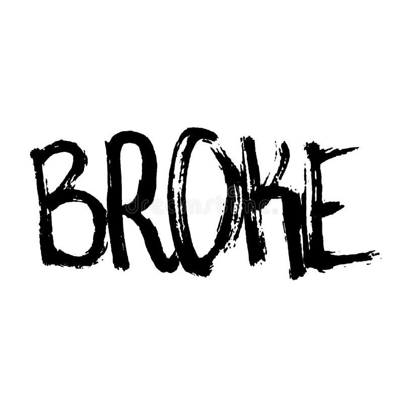 Broke red stamp stock illustration. Illustration of logo - 96587515