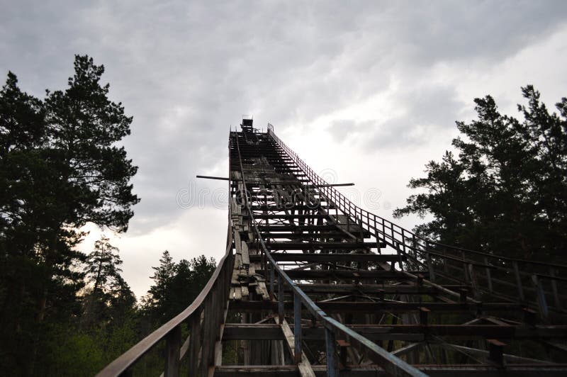 Abandoned Broken Springboard Stock Photo - Image of vehicle, view ...