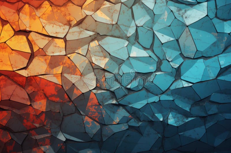 Broken Abstract Crack Background. Generate Ai Stock Illustration ...