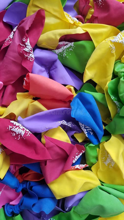 Broken air balloon stock photo. Image of design, multicolored - 185800714