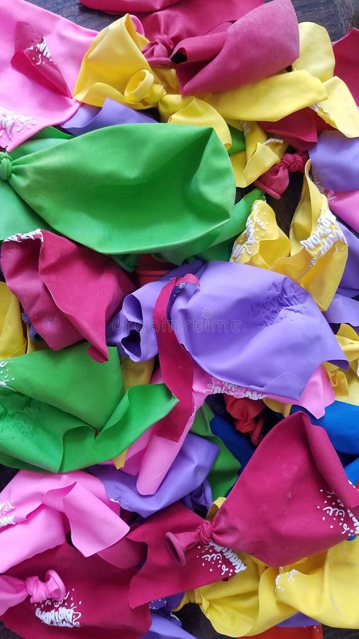 Broken air balloon stock photo. Image of lying, bright - 185800722