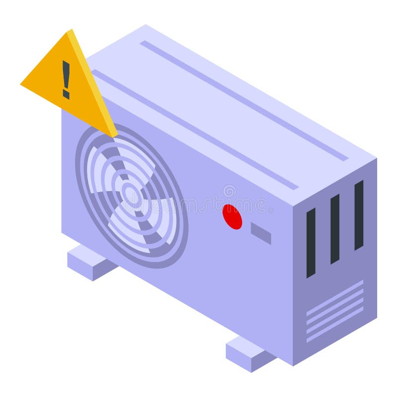 Broken Air Conditioner Icon Isometric Vector. Home System Stock Vector ...