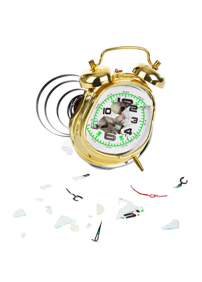 Broken Alarm Clock Near Sleeping Girl Stock Photo - Image of mechanism ...