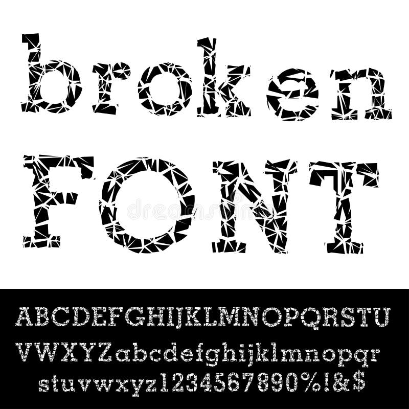 Broken alphabet stock vector. Illustration of logo, information - 88971813