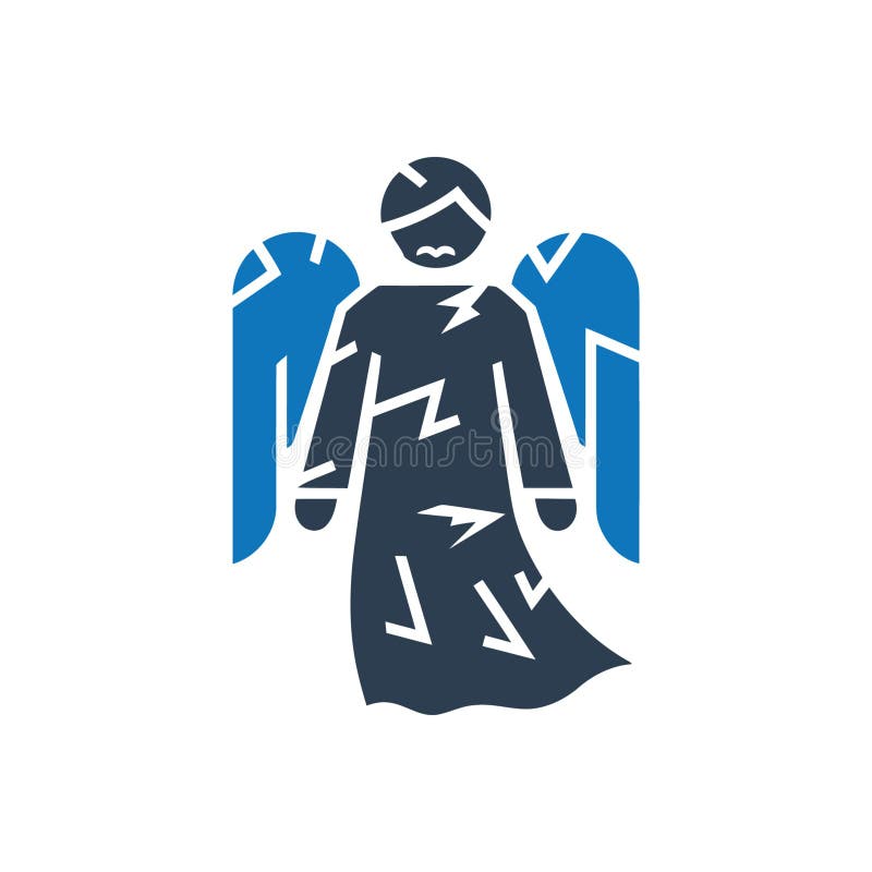 Broken Angel Icon stock illustration. Illustration of broken - 373775321
