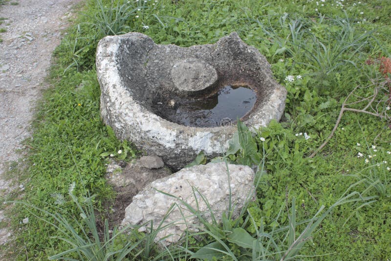 Broken Antique Flour Grinding Stone Wheel Stock Photos - Free & Royalty ...