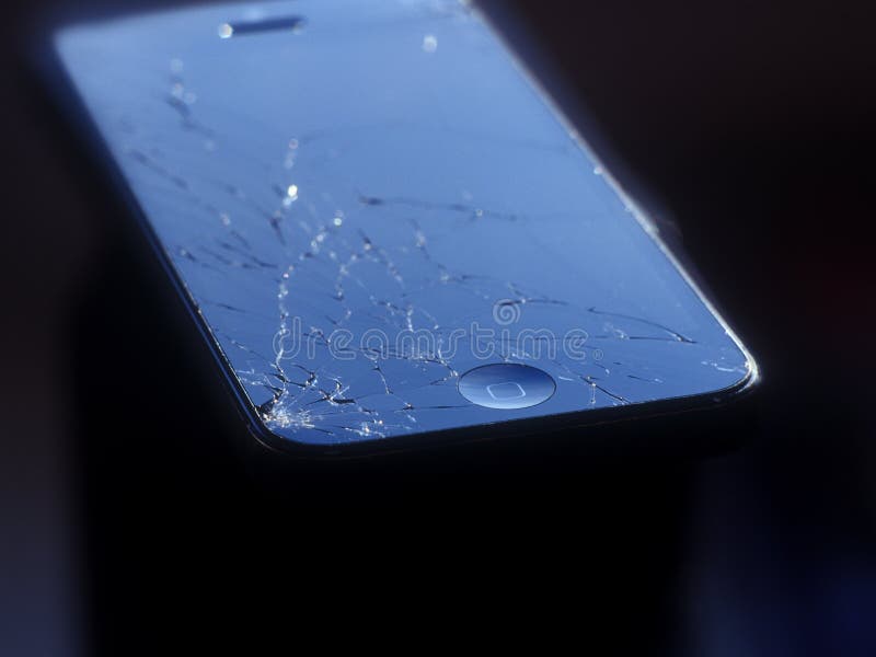 Broken mobile device. stock image. Image of close, demolished - 46990661