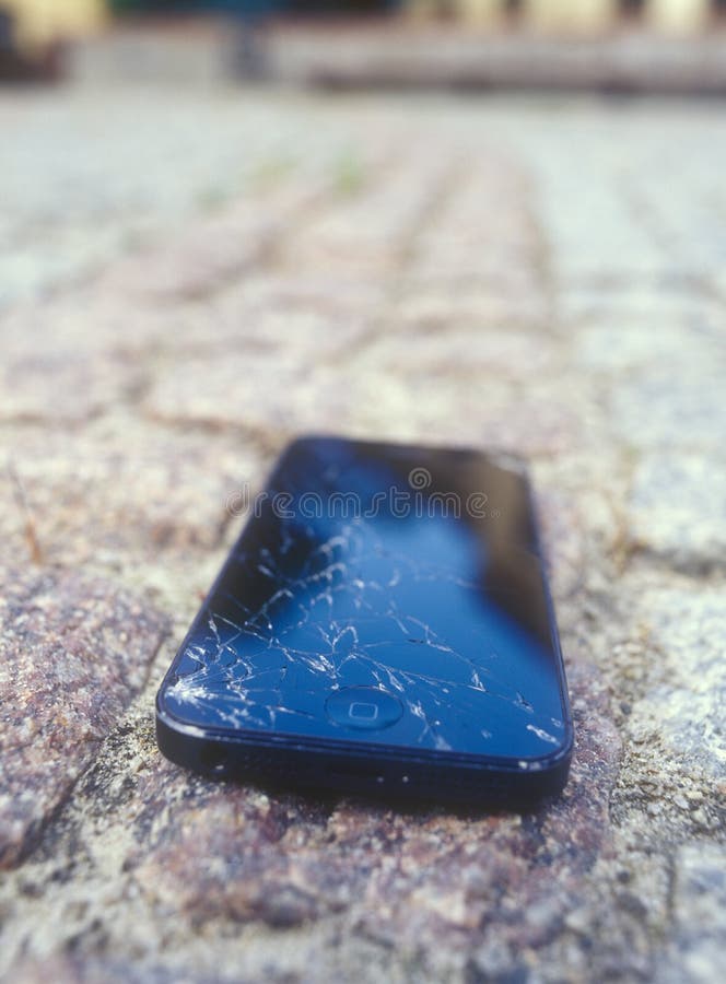 Broken Apple Mobile Device. Editorial Stock Photo - Image of defocused ...