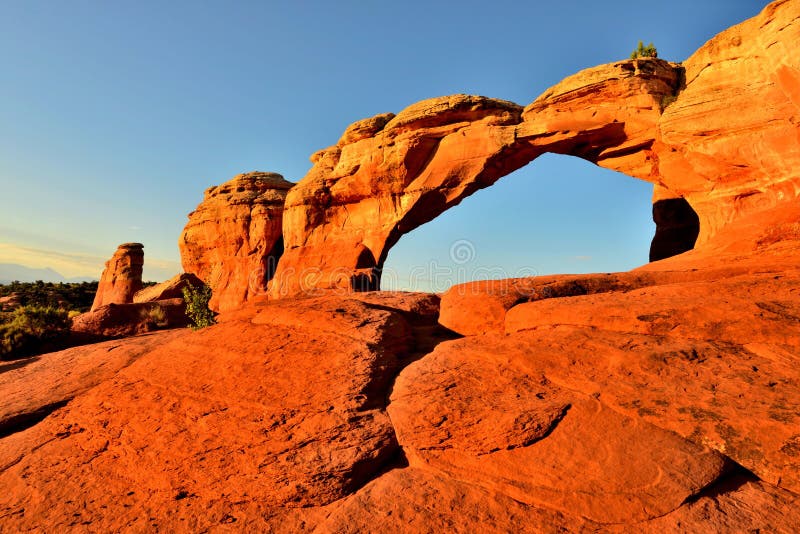 Broken Arch, Arches National Park, Utah. Stock Image - Image of park ...