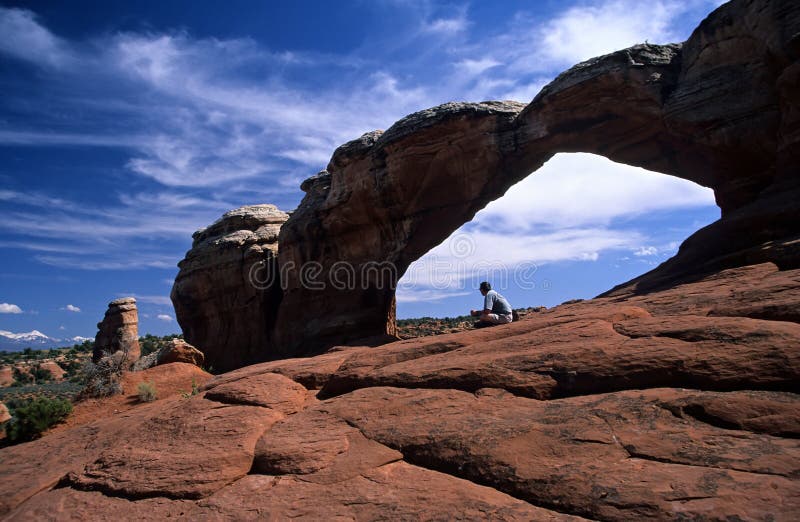 Broken Arch, Arches National Park Stock Photo - Image of impressive ...