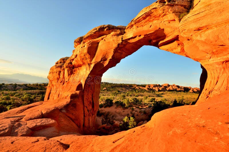 Broken Arch, Arches National Park, Utah. Stock Photo - Image of arch ...