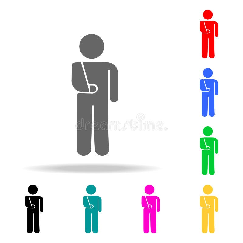 Broken Arm Icon. Element Firefighters Multi Colored Icons for Mobile ...