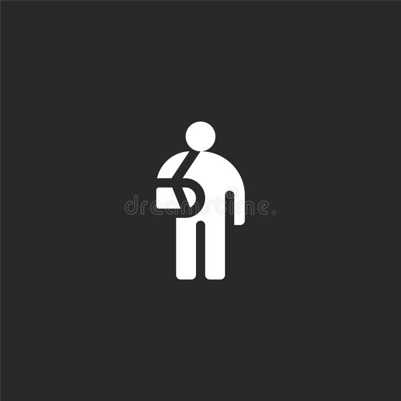 Broken Arm Icon. Filled Broken Arm Icon for Website Design and Mobile ...