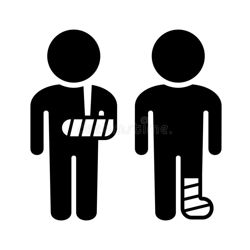 Broken Arm and Leg Icons Set. Vector Stock Vector - Illustration of ...