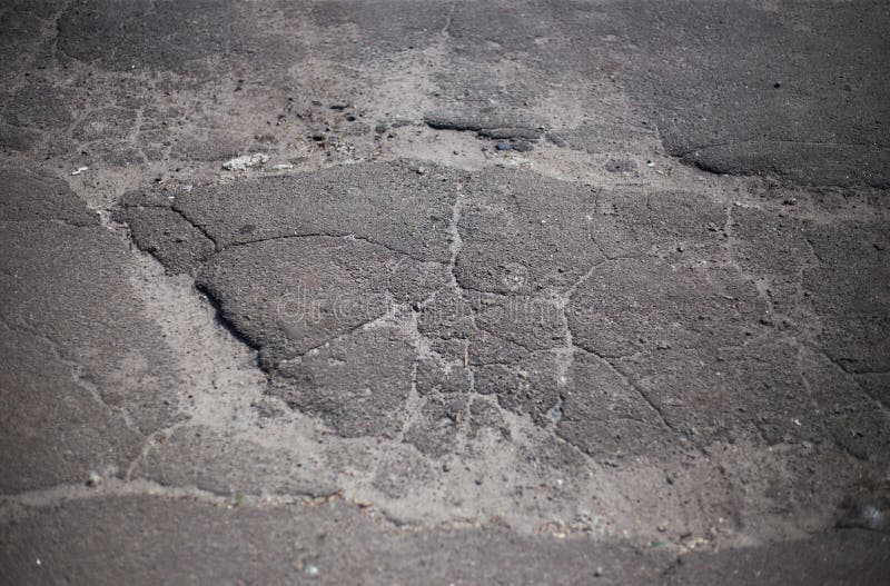 Broken Asphalt and Cracks on the Road Surface Stock Image - Image of ...