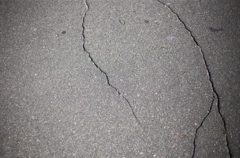 Broken Asphalt and Cracks on the Road Surface Stock Photo - Image of ...