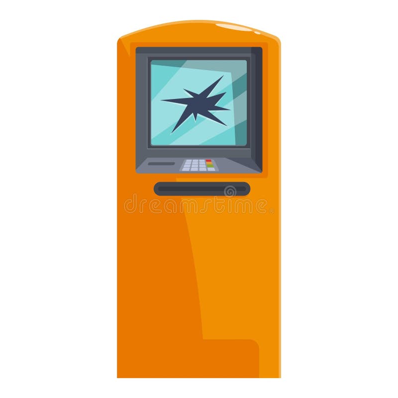 Broken Atm Showing Withdraw Cash Problem Stock Vector - Illustration of ...