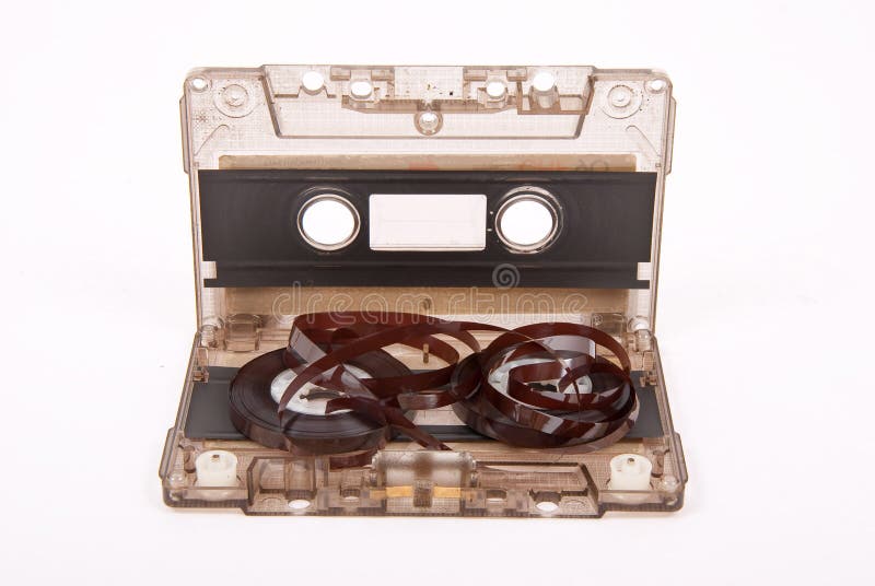 Broken audio cassette stock photo. Image of vintage, play - 18325962