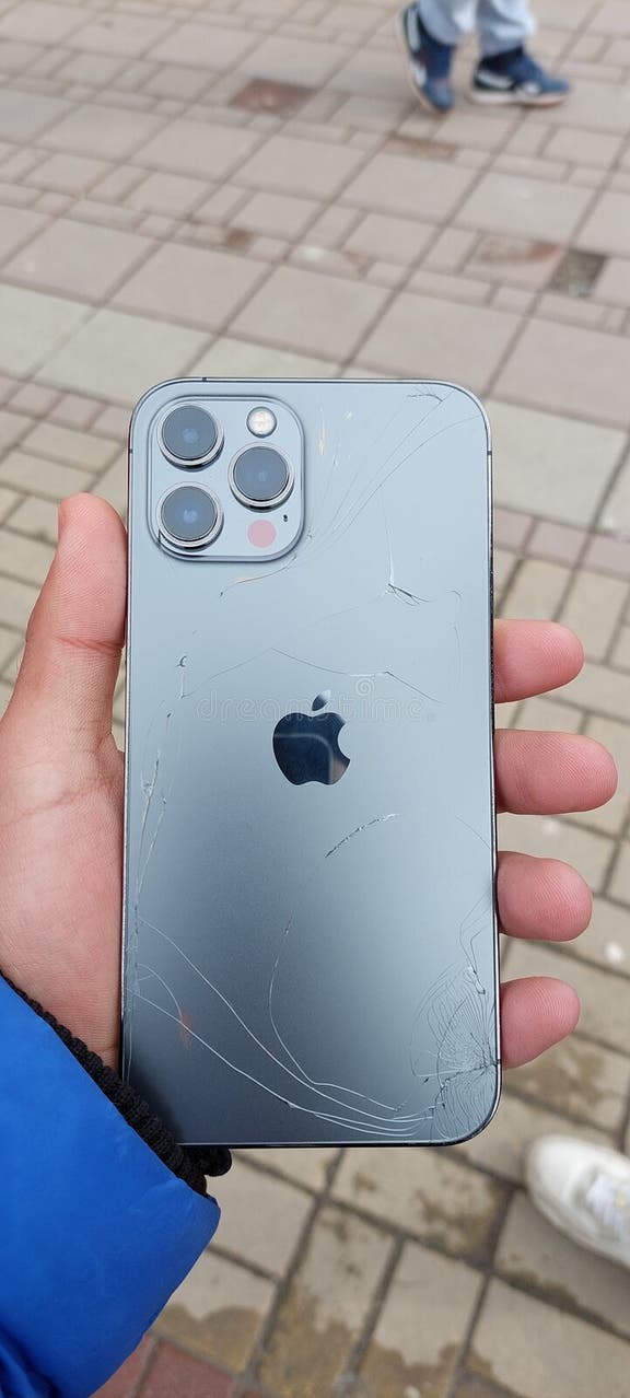 Broken Back of Iphone 12 Pro Max Editorial Photography - Image of apple ...