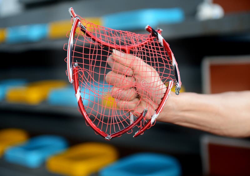 Broken badminton racket stock image. Image of active - 31668577
