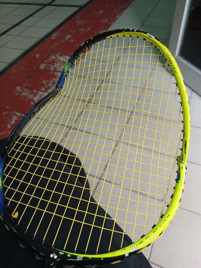 Broken Badminton Racket but the Rope Does Not Break Editorial Stock ...