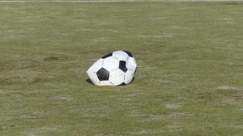 Broken ball stock image. Image of airless, pitch, unused - 45530113