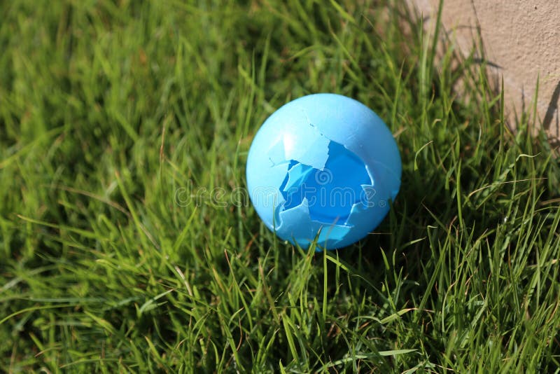 Broken ball stock image. Image of destroyed, yard, ball - 86253053