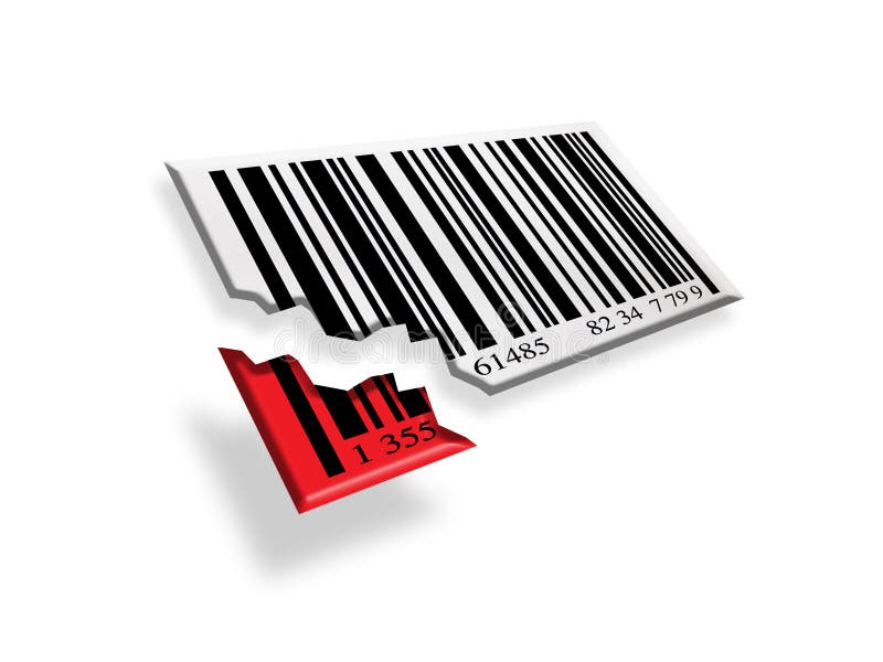 Broken barcode sale stock illustration. Illustration of industrial ...
