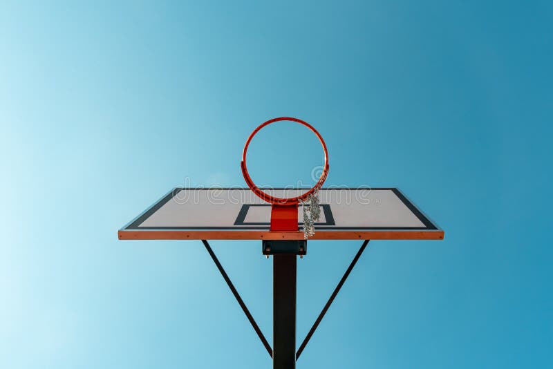 Broken Basketball Basket, View from Below Stock Image - Image of ...