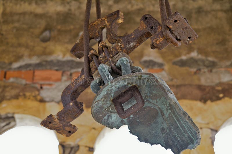 Old Broken Bell in a Christian Church in Toledo, Spain Stock Image ...