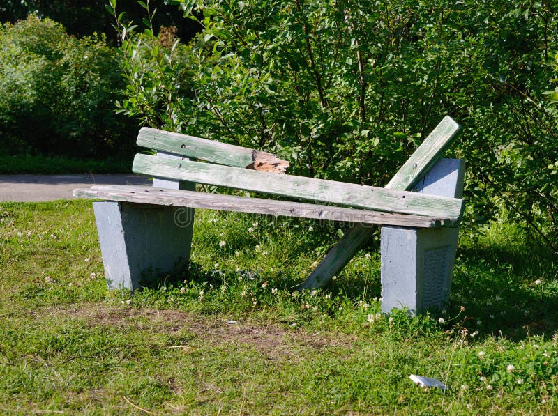 Broken bench stock image. Image of metal, bench, architecture - 30998667