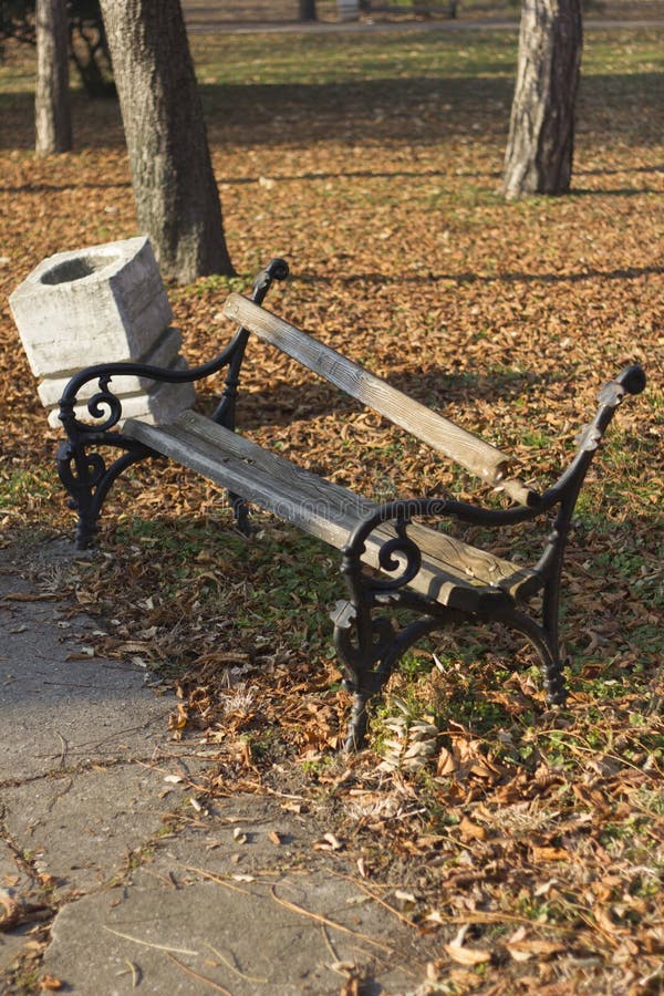 Broken Bench stock image. Image of park, bush, wood, bench - 26046499