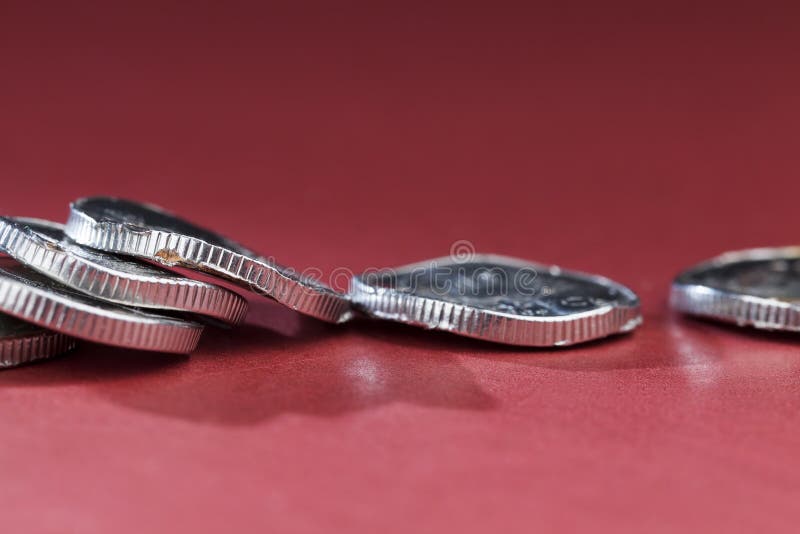 Broken Bent and Rusting Metal Coins Stock Photo - Image of pile, coins ...