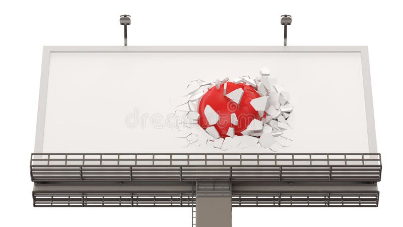 Broken Billboard stock illustration. Illustration of communication ...