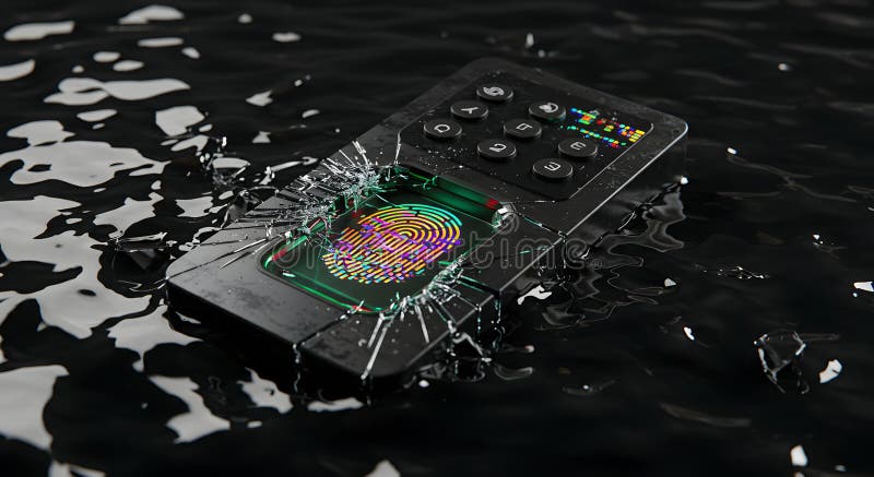 Broken Biometric Scanner stock image. Image of damage - 382658903