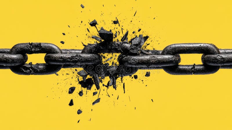The Broken Black Chain Symbolizes Freedom or Loss of Control, and ...