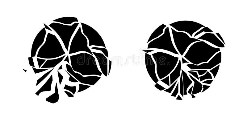 Broken Black Circle Silhouette Vector Stock Vector - Illustration of ...