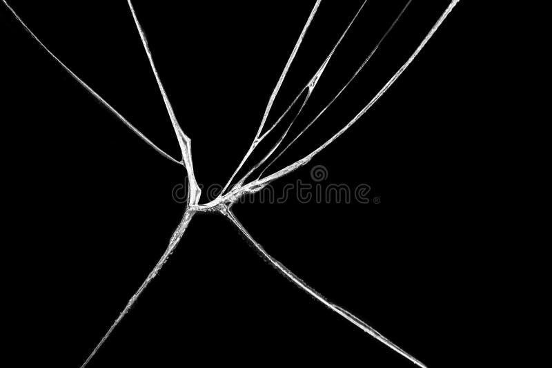 Broken Black Glass Abstract Background. Black Cracked Touch Screen ...