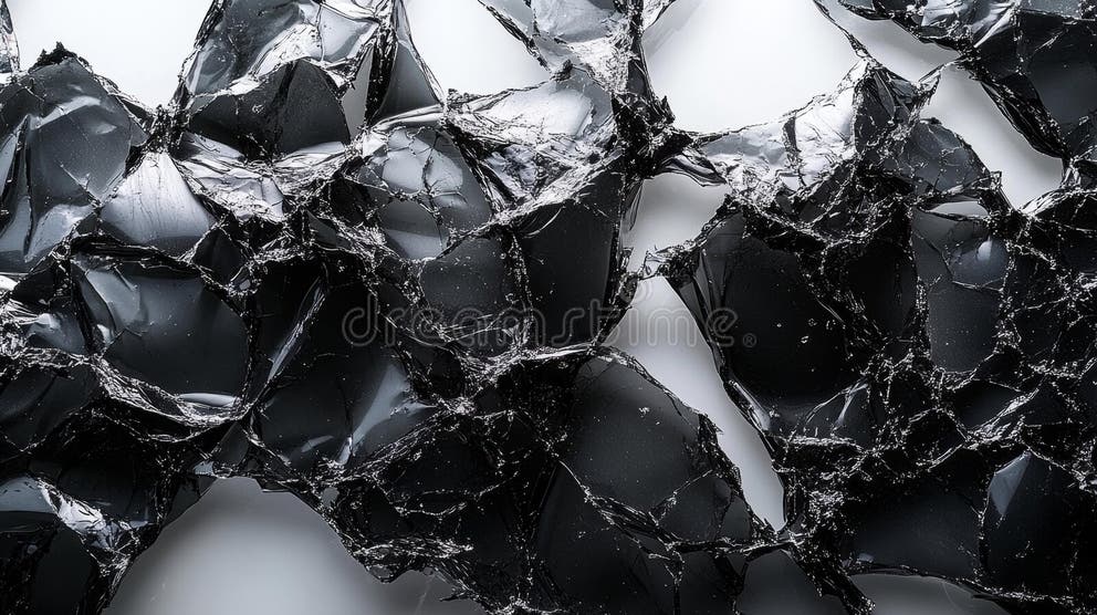 Broken Black Glass Texture stock illustration. Illustration of surface ...