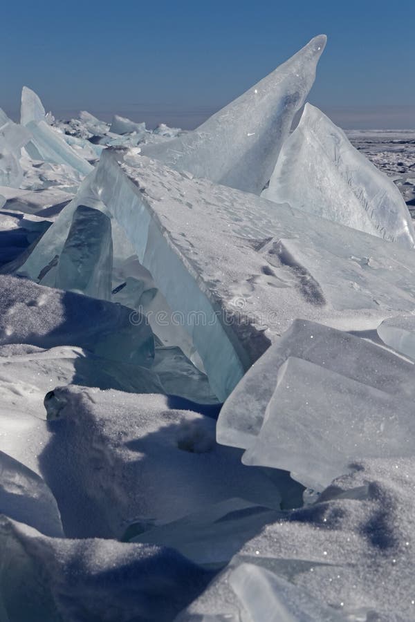 Broken Blocks of Ice on the White Frontier Stock Image - Image of lake ...