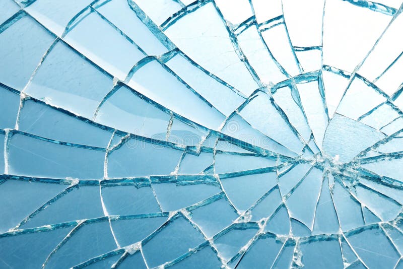 Broken Blue Glass Surface Texture Stock Illustration - Illustration of ...
