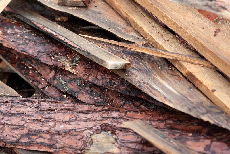 Broken Boards. a Pile of Broken Boards at a Sawmill Stock Image - Image ...