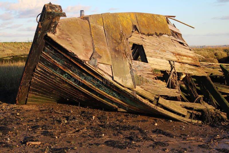 Broken boat stock image. Image of land, marsh, wood, shipping - 36737745