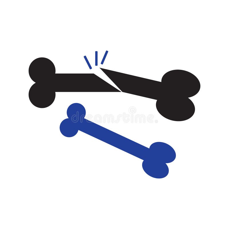 Broken bone fracture Icon stock vector. Illustration of medicine ...