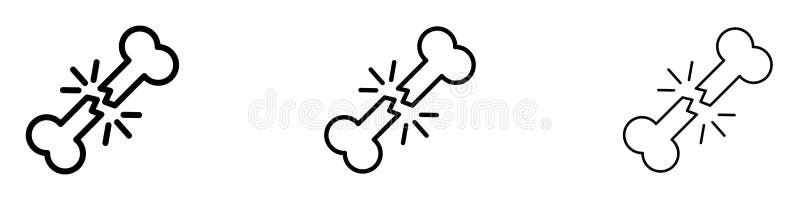 Broken bone icon vector stock vector. Illustration of fracture - 348390259