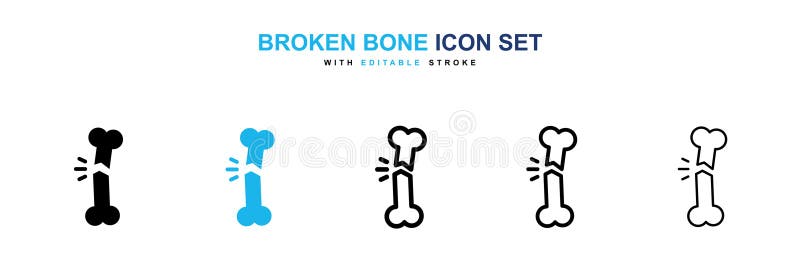 Broken bone icon vector stock vector. Illustration of patient - 348440625