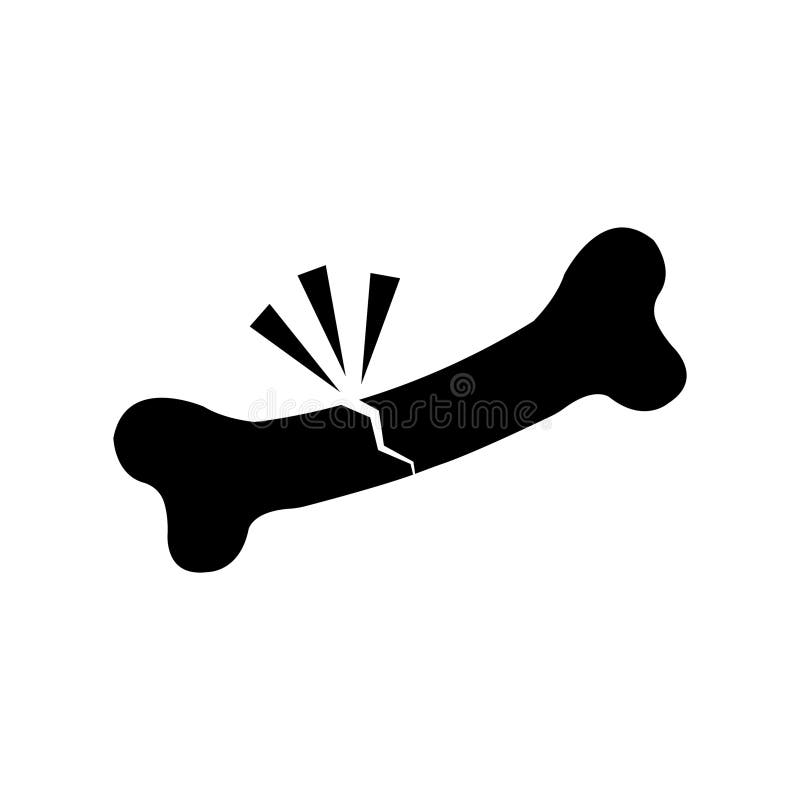Broken bone icon stock vector. Illustration of editable - 311640734