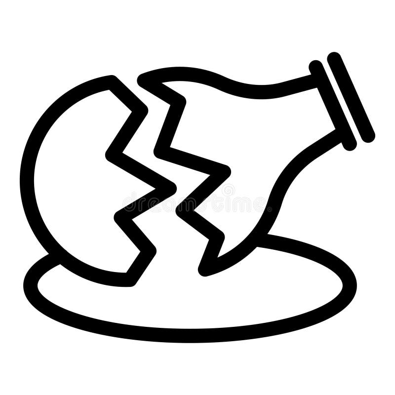 Broken Bottle Leaking Toxic Liquid Icon Stock Vector - Illustration of ...