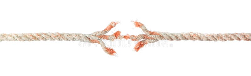 Broken braided rope. stock image. Image of strand, cable - 27749317